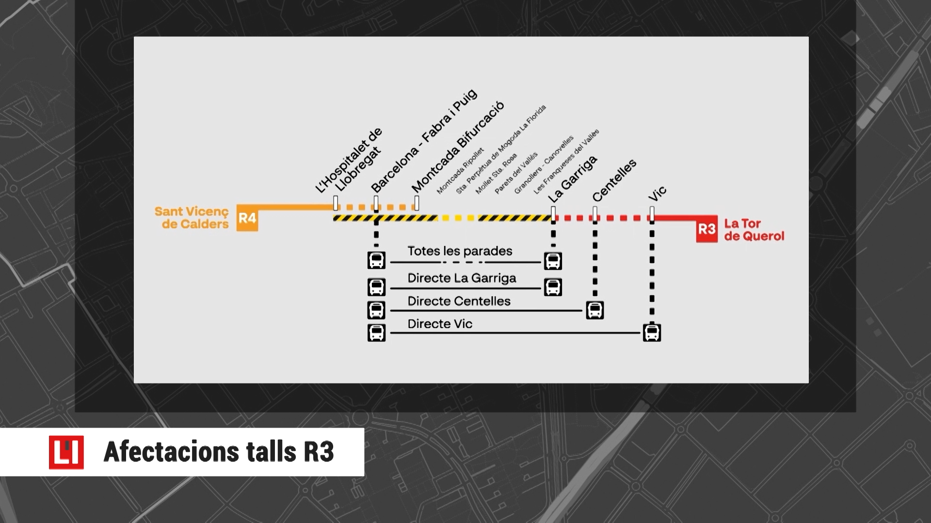 El tall de servei de la línia R3 de Rodalies serà de 16 mesos - L'Hdigital